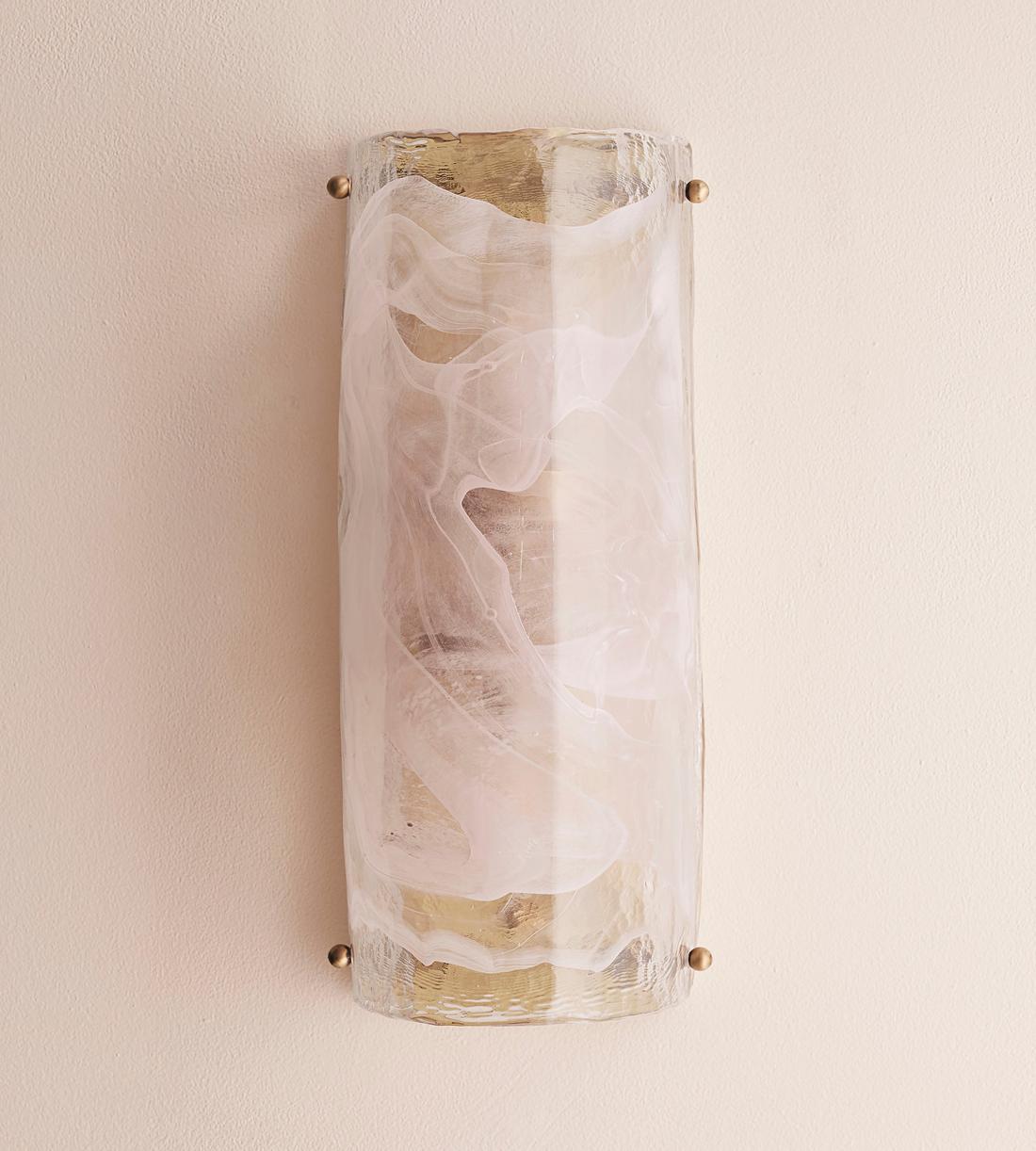 Emmanuel Glass Wall Light 17"H – Yovalighting