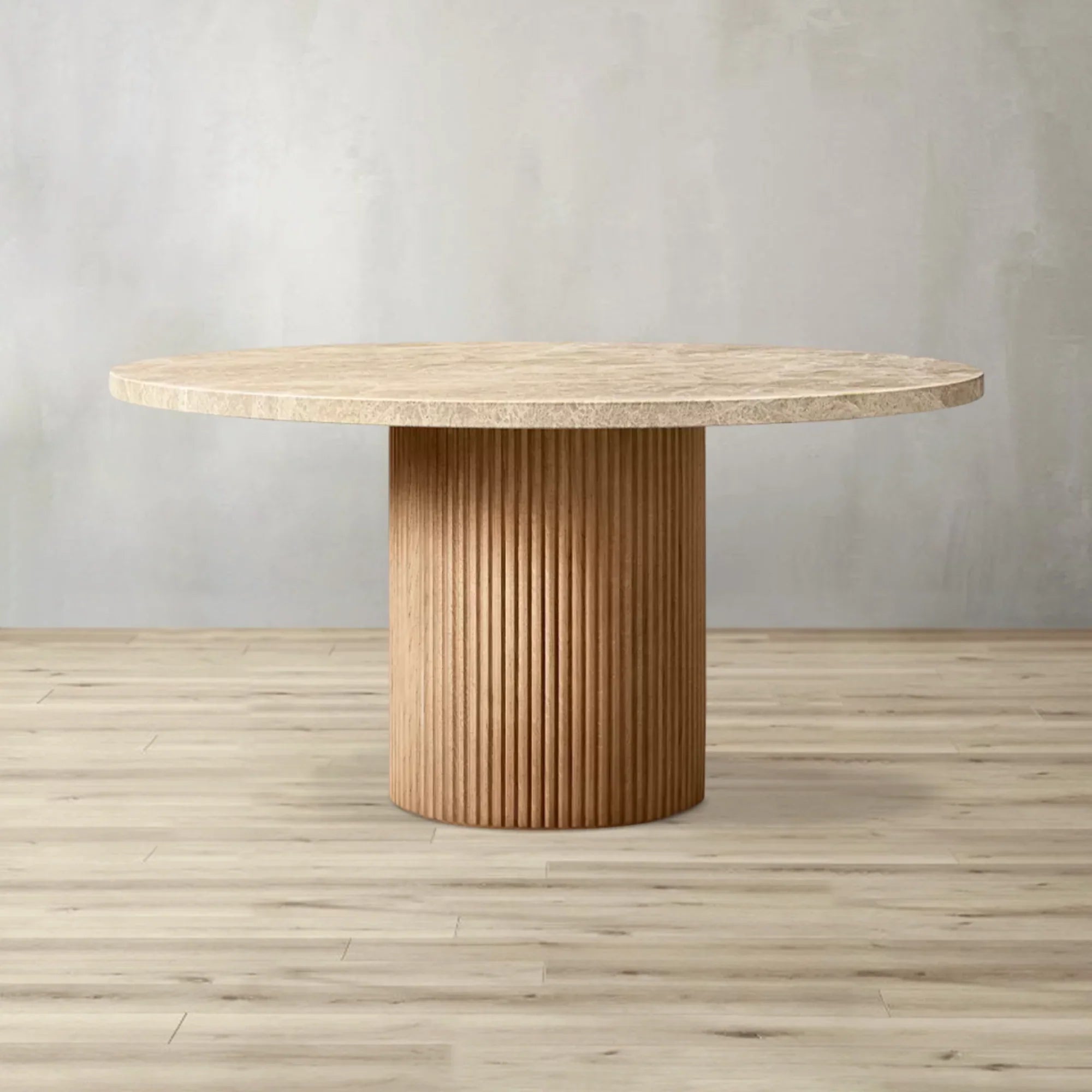Byron Emperador Round Dining Table – yovalighting